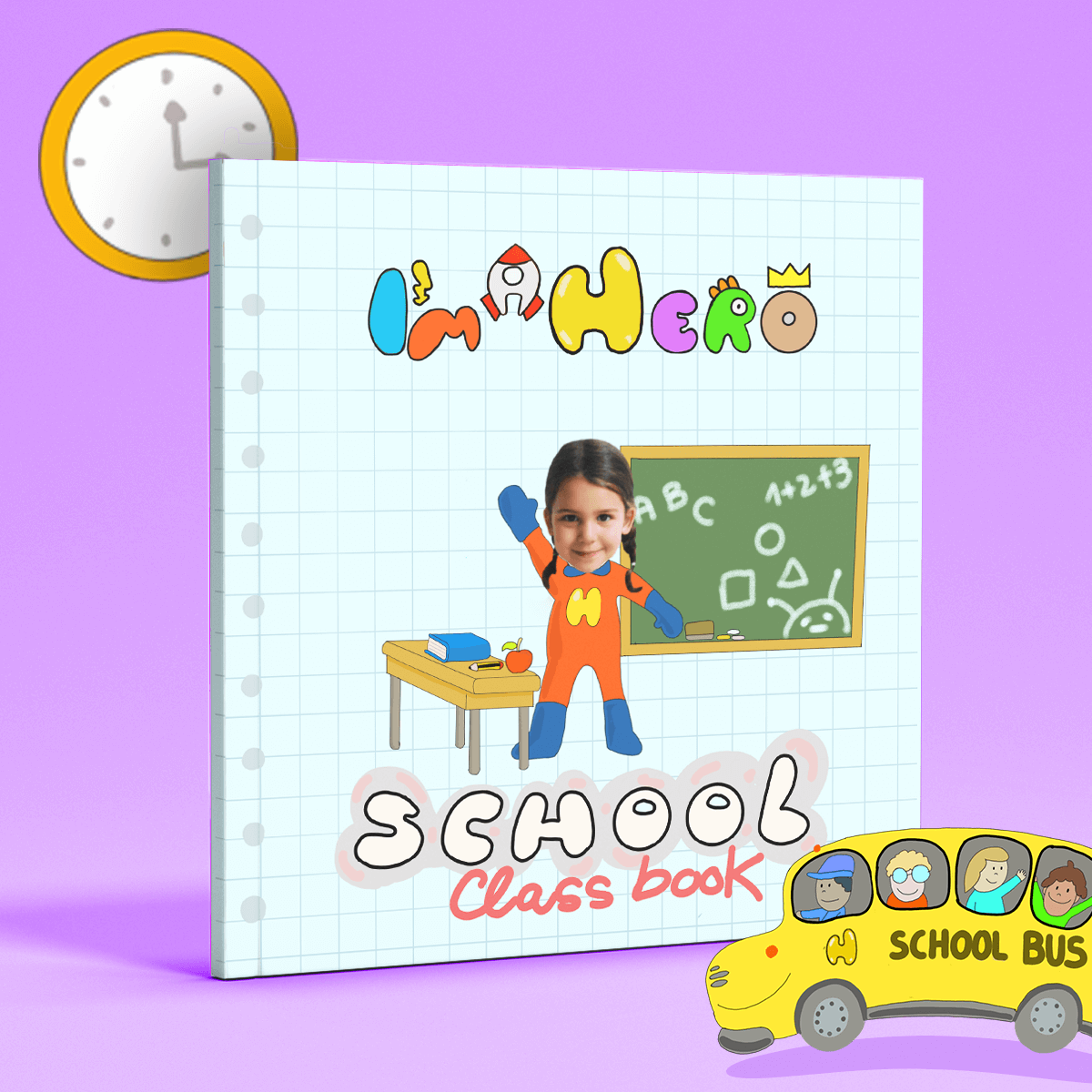 Custom School Class Book for Kids I I´m a hero books